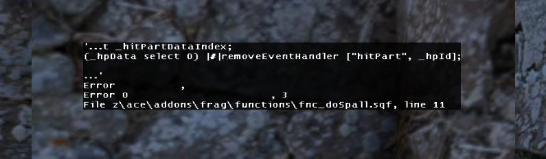 Arma3 (v1.82) & ACE3 (v3.12.2) = Spam of Errors · Issue #6321 · acemod/ACE3 · GitHub