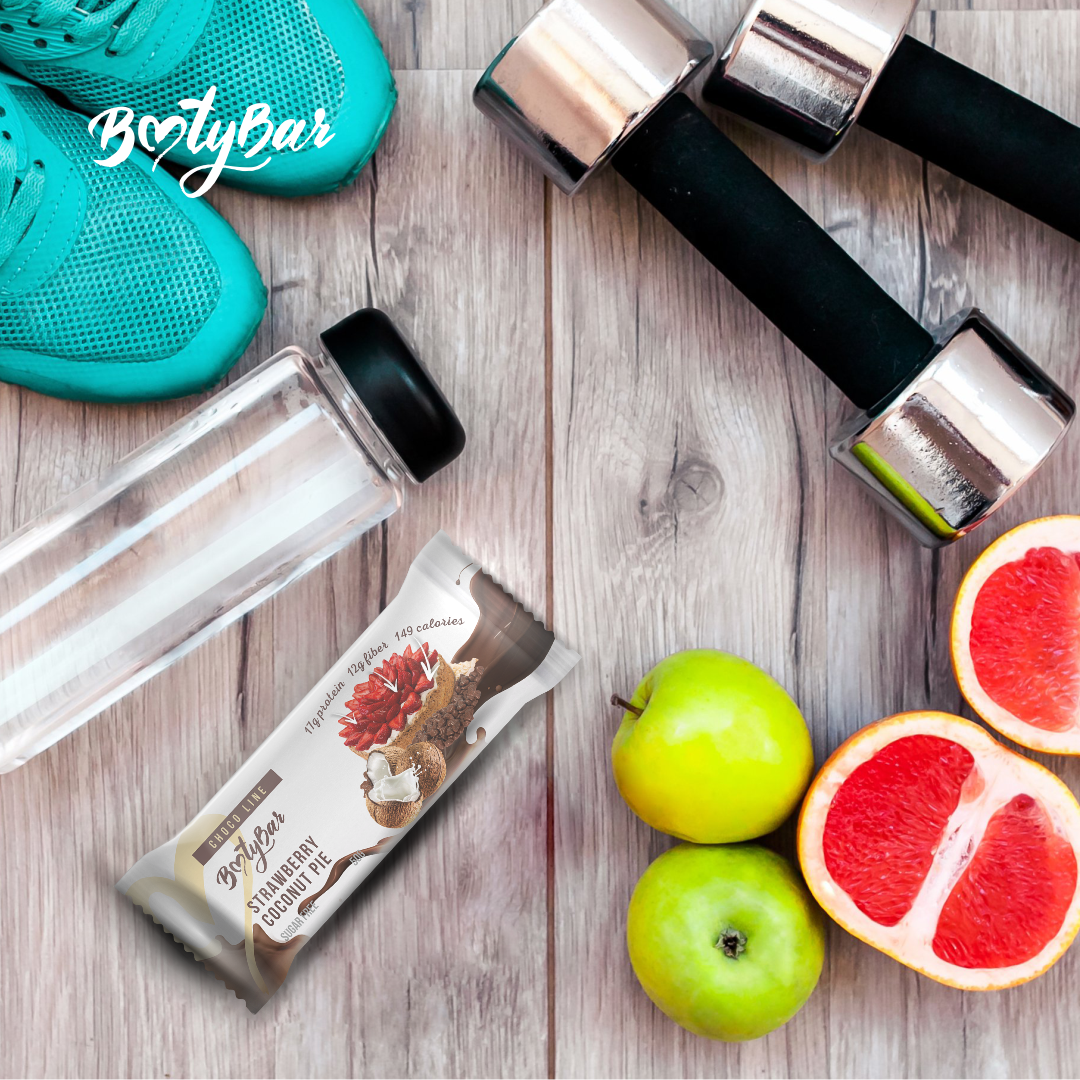 BOOTYBAR Протеиновый 2х-слойный батончик без сахара Choco Line, 10шт по 50г (Шоколад с фундуком ...