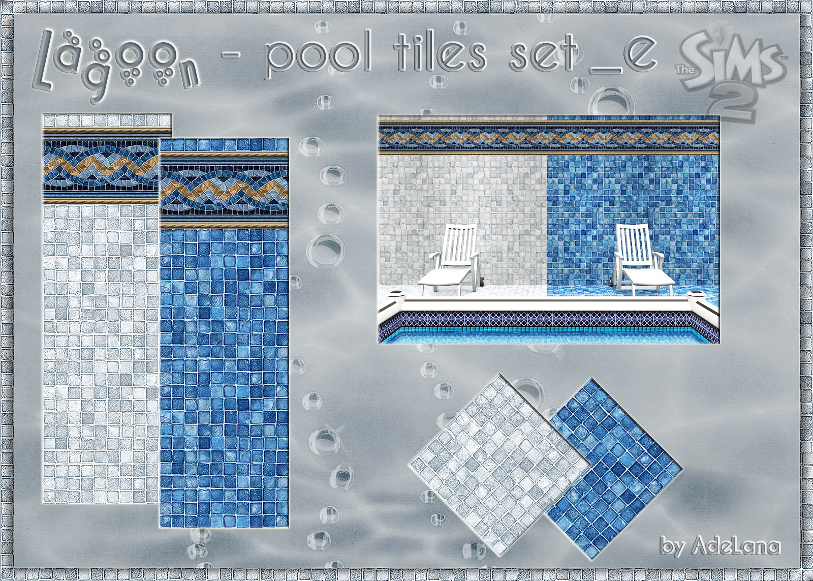 Pool tile set "Lagoon" - Walls & Floors - AdeLana Zone - Downloads ...